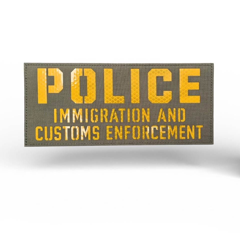 ICE Police Homeland Security Patch Light Reflective