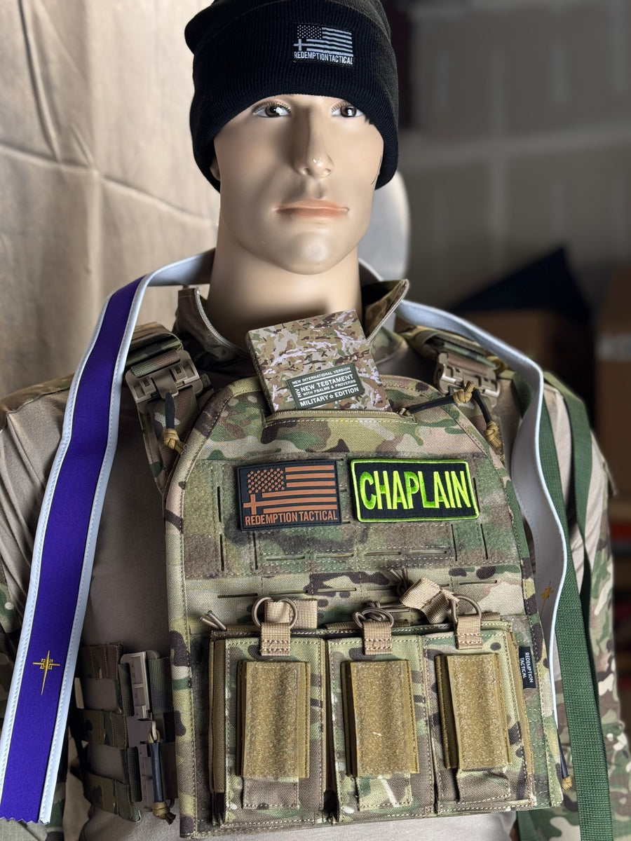 CHAPLAIN Patches (4” x 10”) and (2”x4”) Hook and Loop – Redemption Tactical
