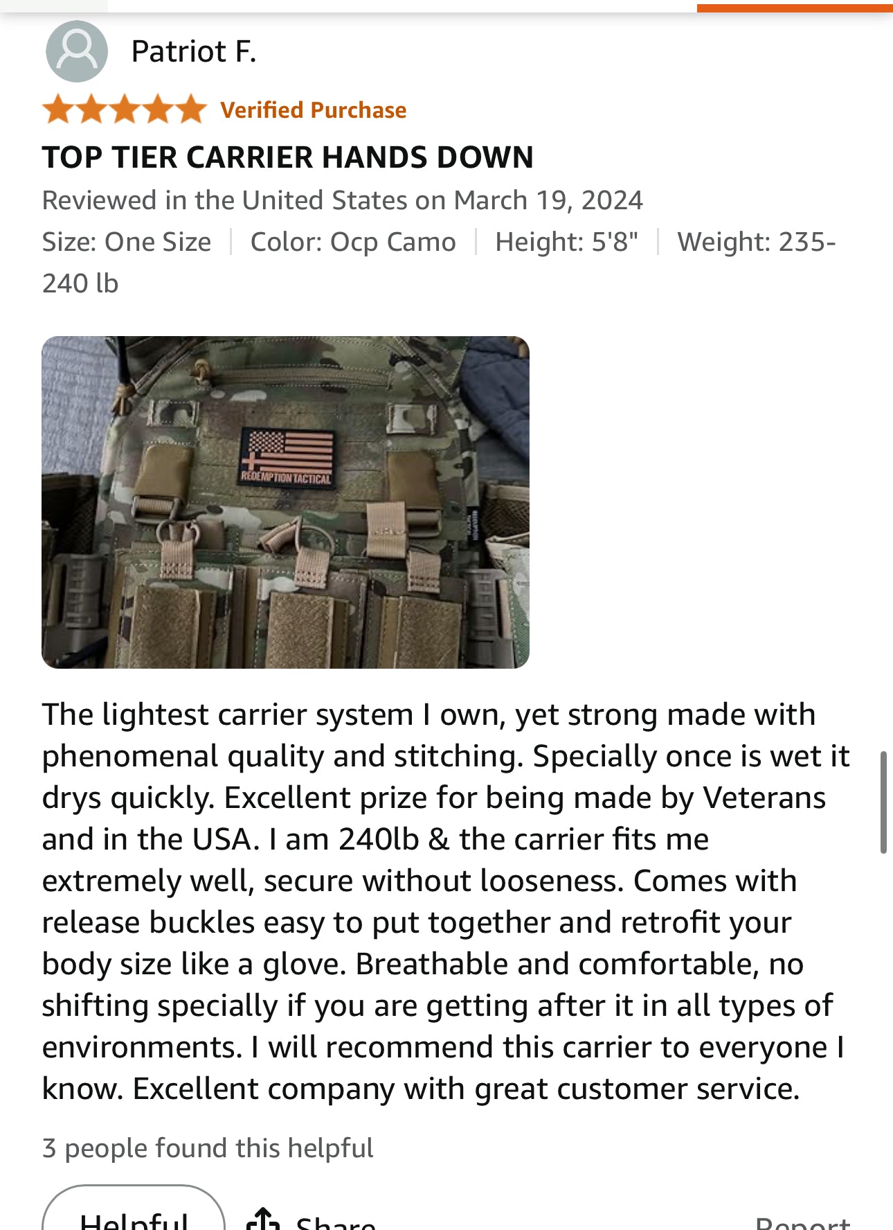"CRUSADER 2.0 TEXAS Edition" Redemption Tactical Plate Carrier Vest