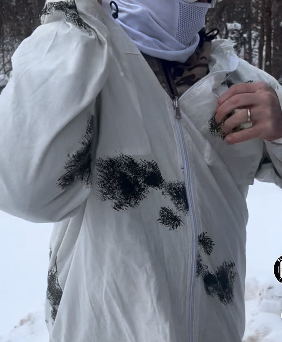 Crusader Snow Camo Pull Over (Zippered Jacket and Pants included)