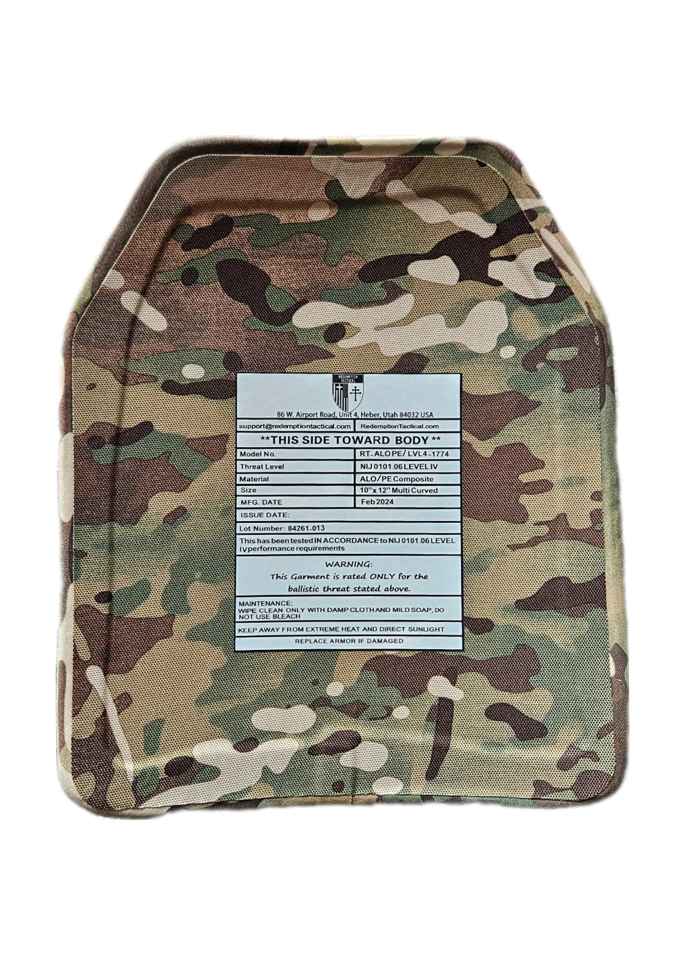 Double MULTI-CURVE | 10x12 Level III Ultra Light PE Ballistic Female M