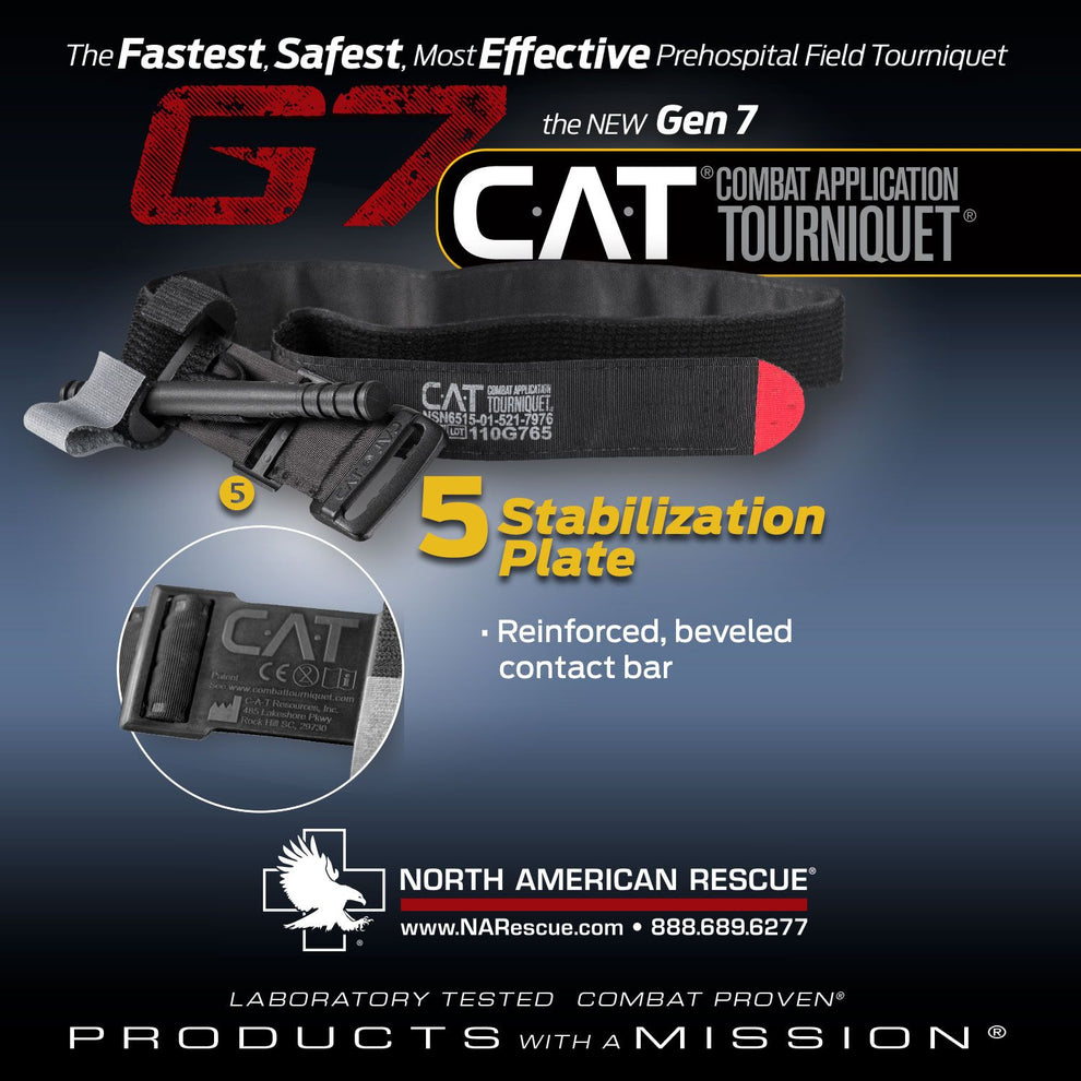 CAT 7 RED TIP TQ AUTHENTIC NAR (C-A-T)COMBAT APPLICATION TOURNIQUET TQ