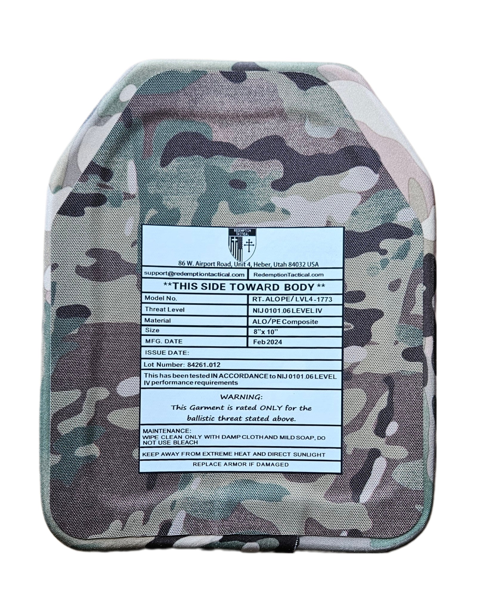 8x10 Level IV Recon 2.0 Armor Kit (Pair Level IV 8x10 Plates or Bundle ...