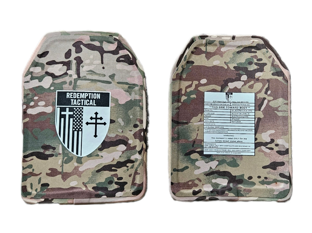 Pair of SIZE EXTRA LARGE Level IV (10"x13.5") Ballistic Front and Back ...