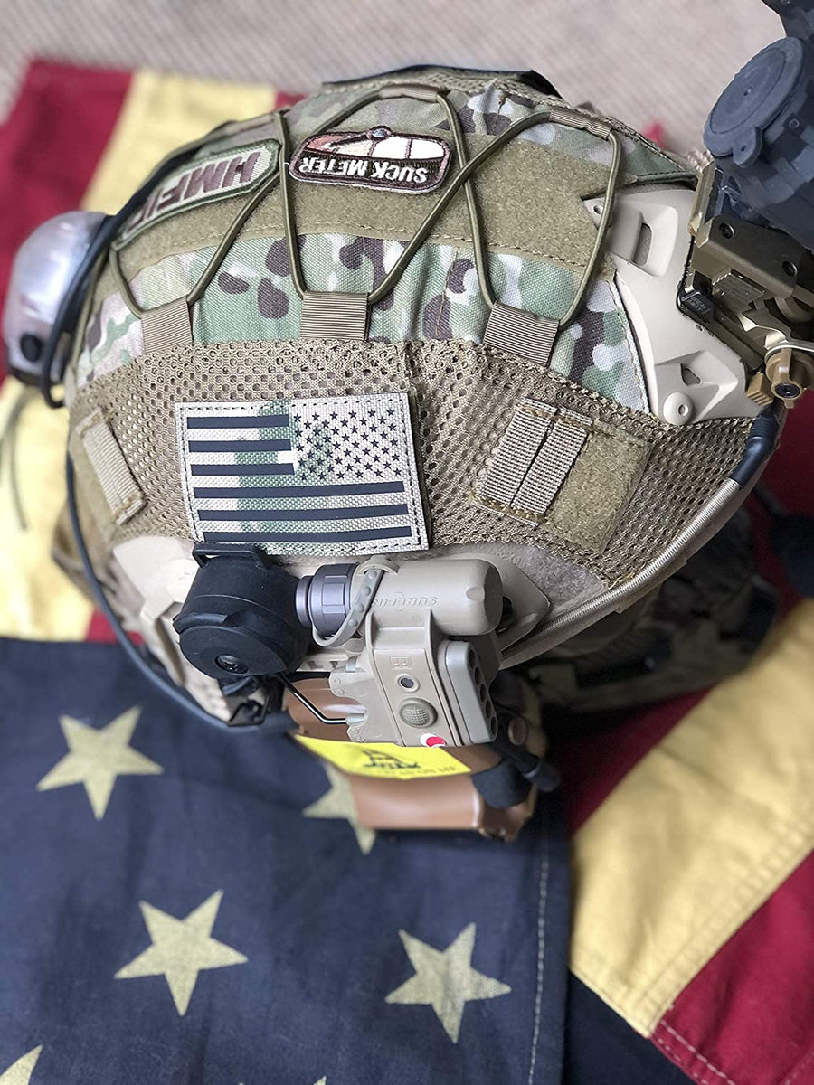 (PAIR of TWO) Reflective 3D US Flag Patch with Hook and Loop ...