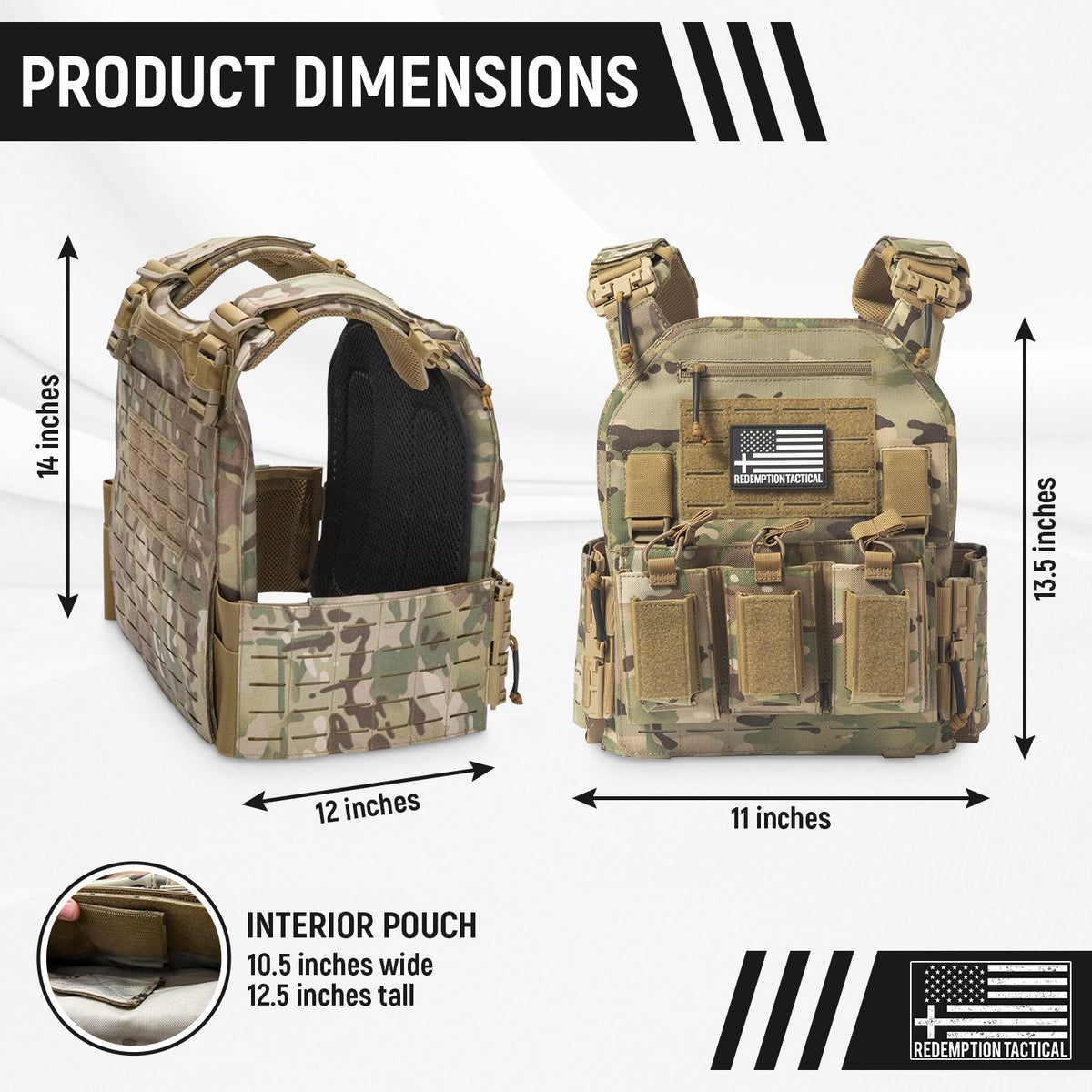 CRUSADER 2.0 ARMOR KIT Front/Back Plates LIGHTWEIGHT LEVEL IV (2) 10x1 ...