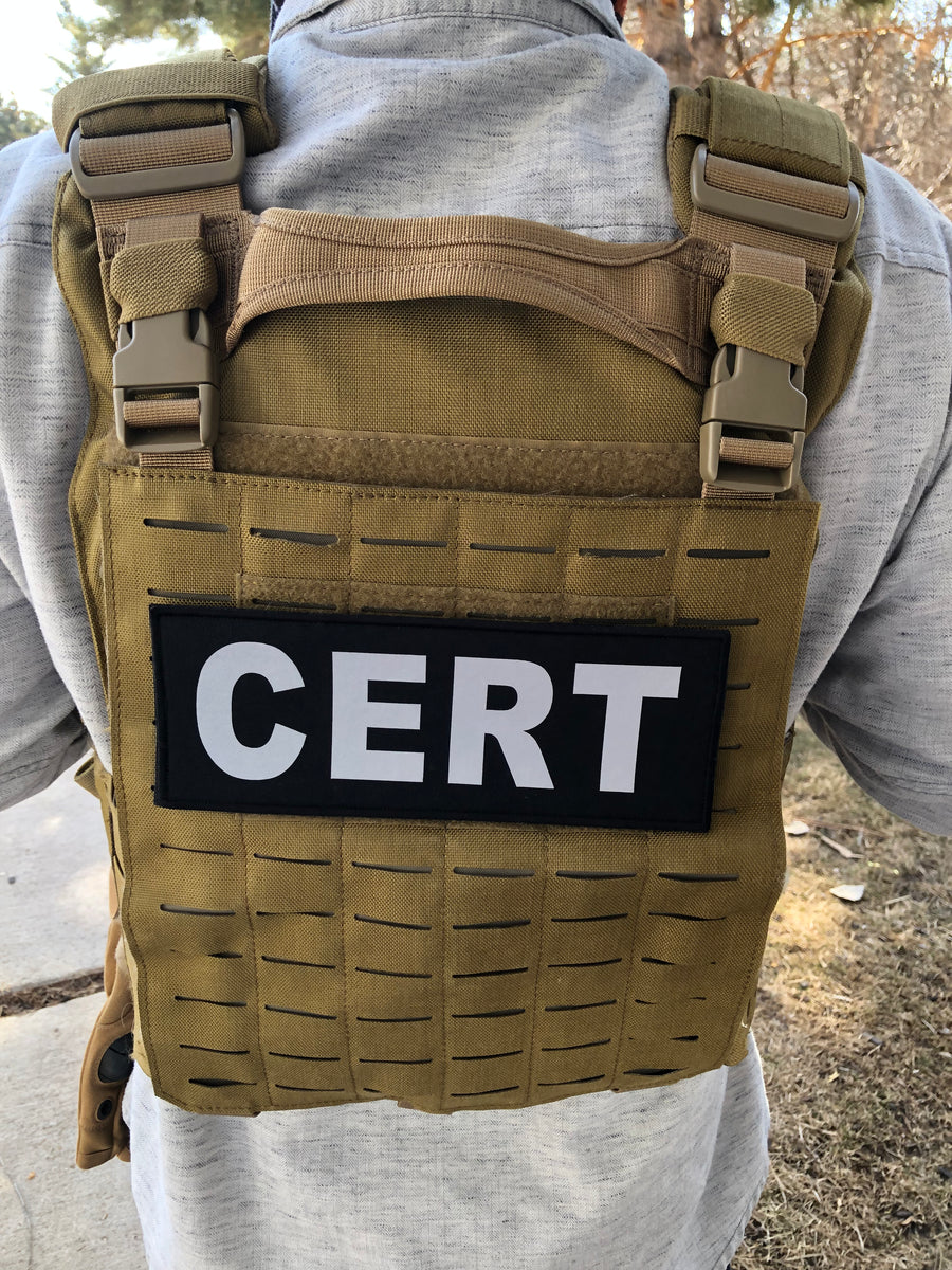 Pair of 3x8" CERT reflective patches – Redemption Tactical