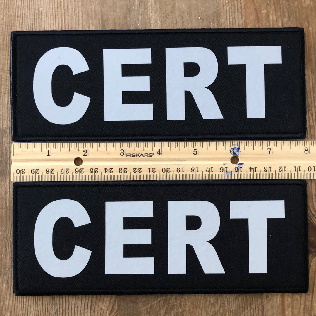 Pair of 3x8" CERT reflective patches – Redemption Tactical