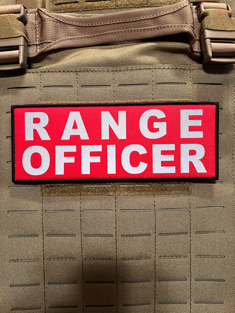 Pair of RANGE OFFICER Patches (3” x 8”) Pair of Reflective Hook and Lo ...